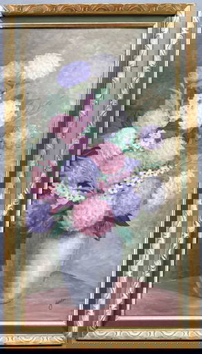 Janetski Painting On Board Of Hydrengas