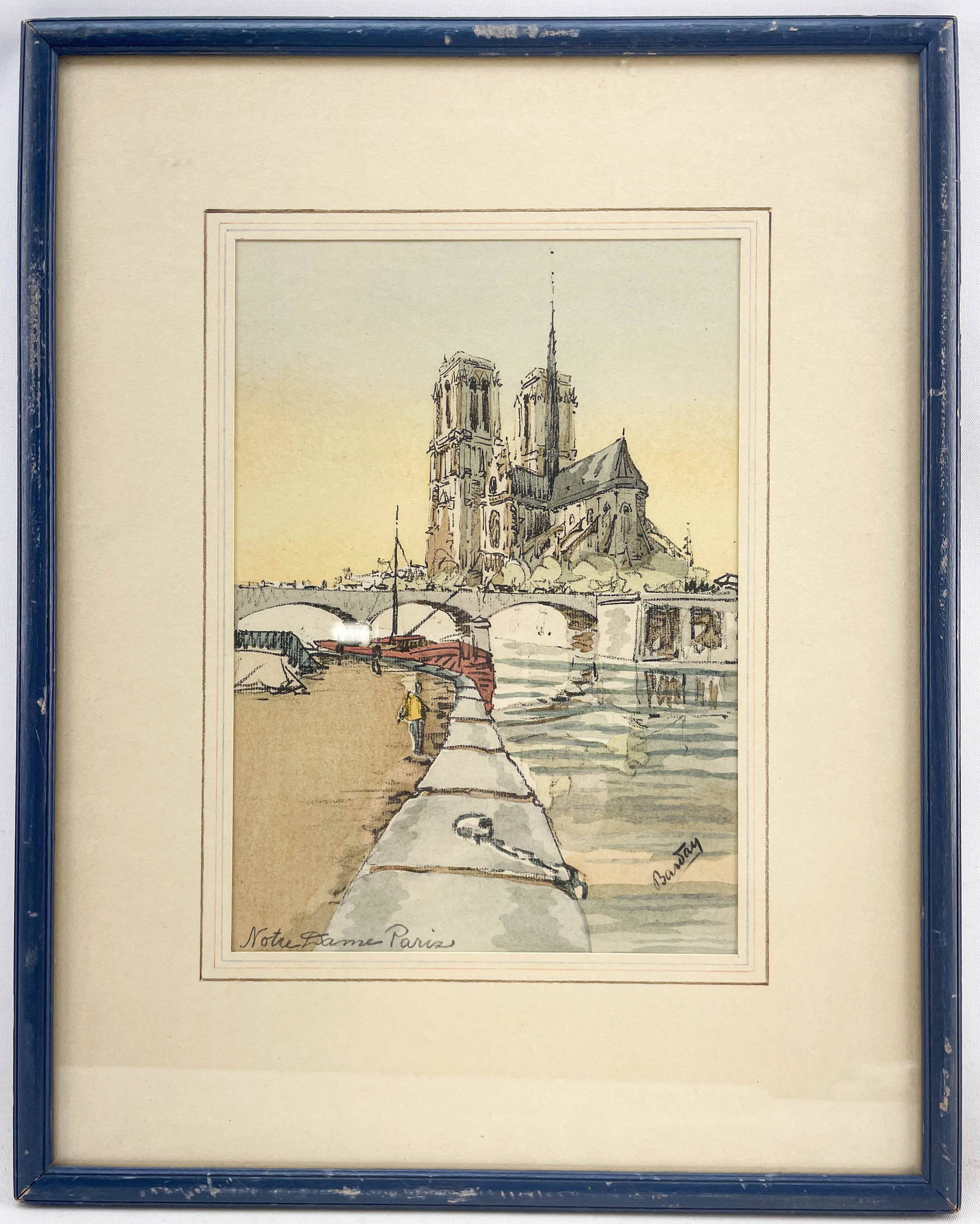 Barday Notre Dame Paris Original Artwork Auction