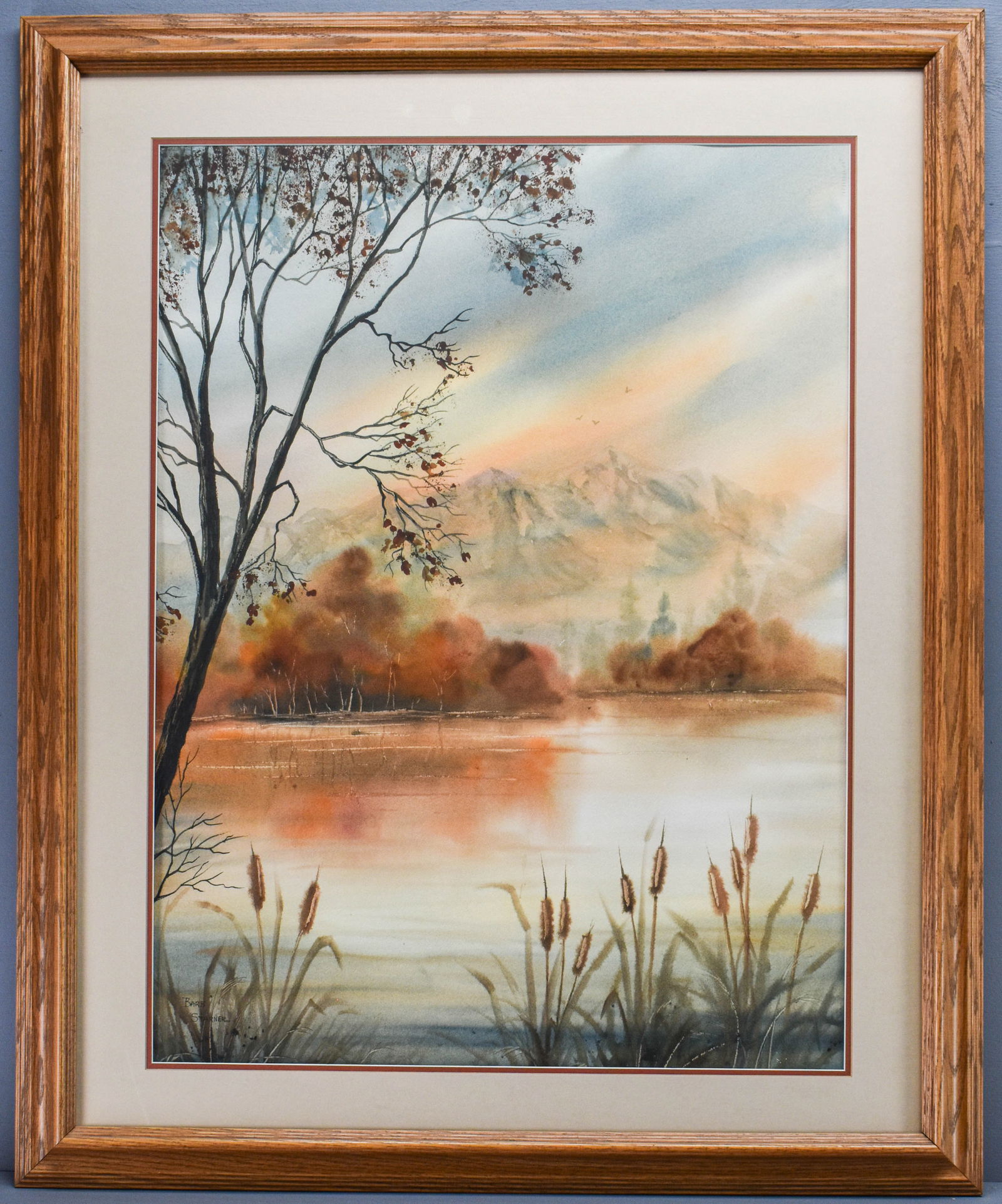Barb Starner Signed Watercolor Mountain Painting Auction
