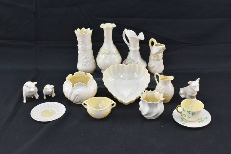 15 Belleek Ireland Porcelain Pieces From Multiple Design Collections