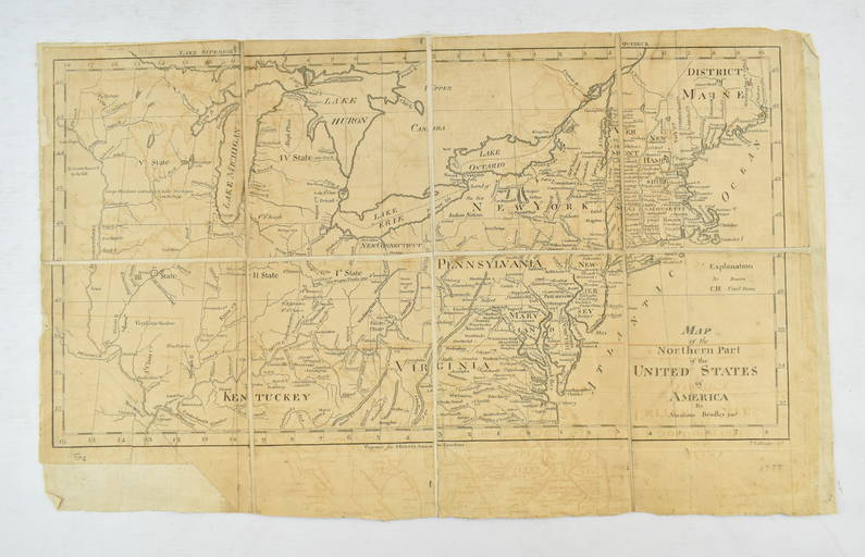 1804 Map Of Northern United States.
