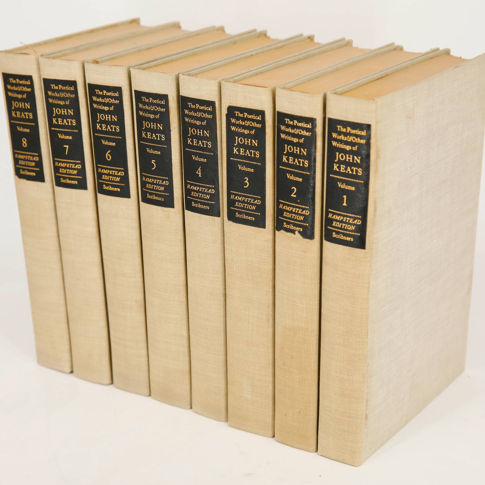 8 Vol. Set John Keats Works Hampstead Edition 1938 Auction