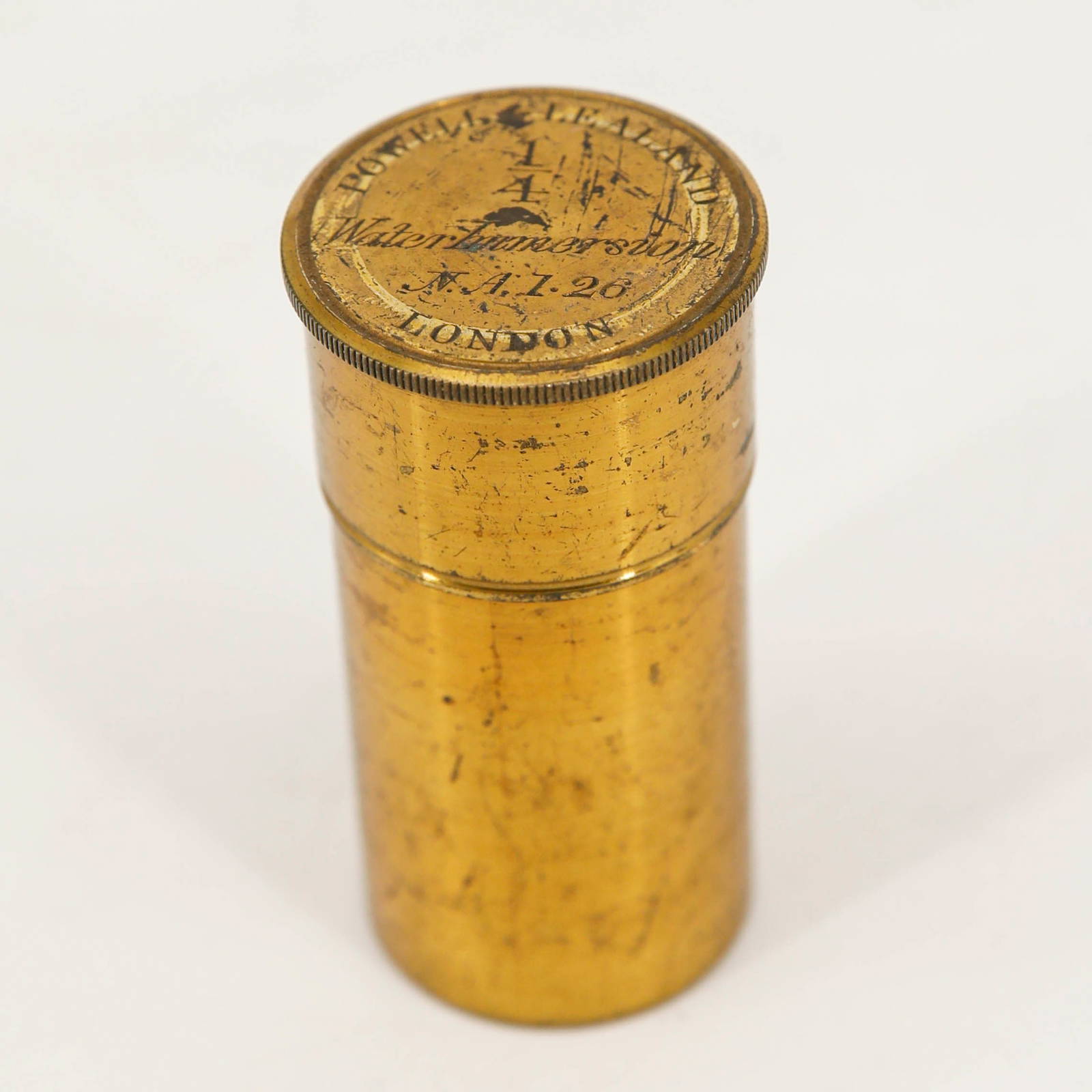 Early Brass 1/4 Microscope Objective By Powell & Lealand Auction