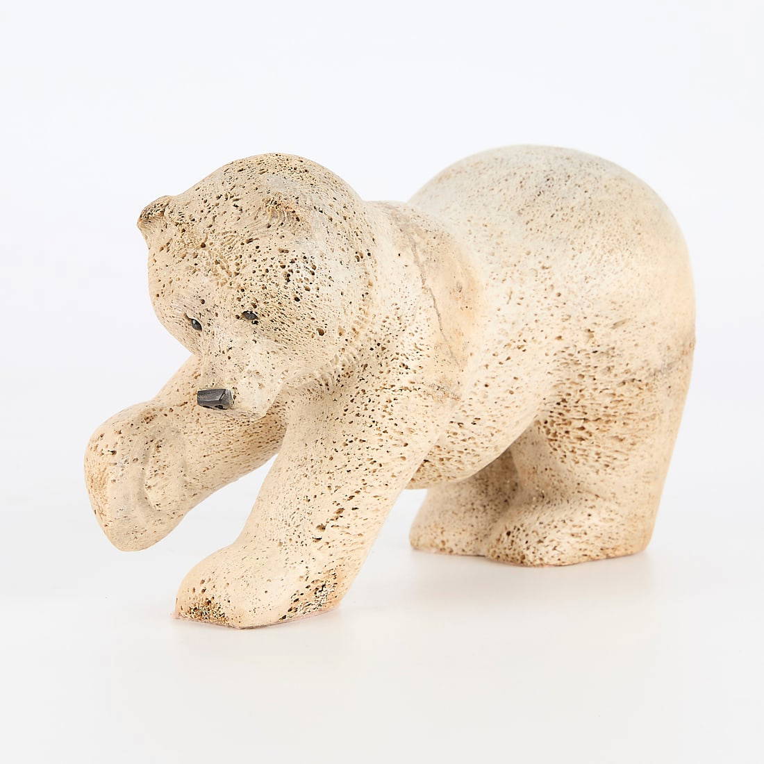 Inuit Carved Whale Bone Bear Auction