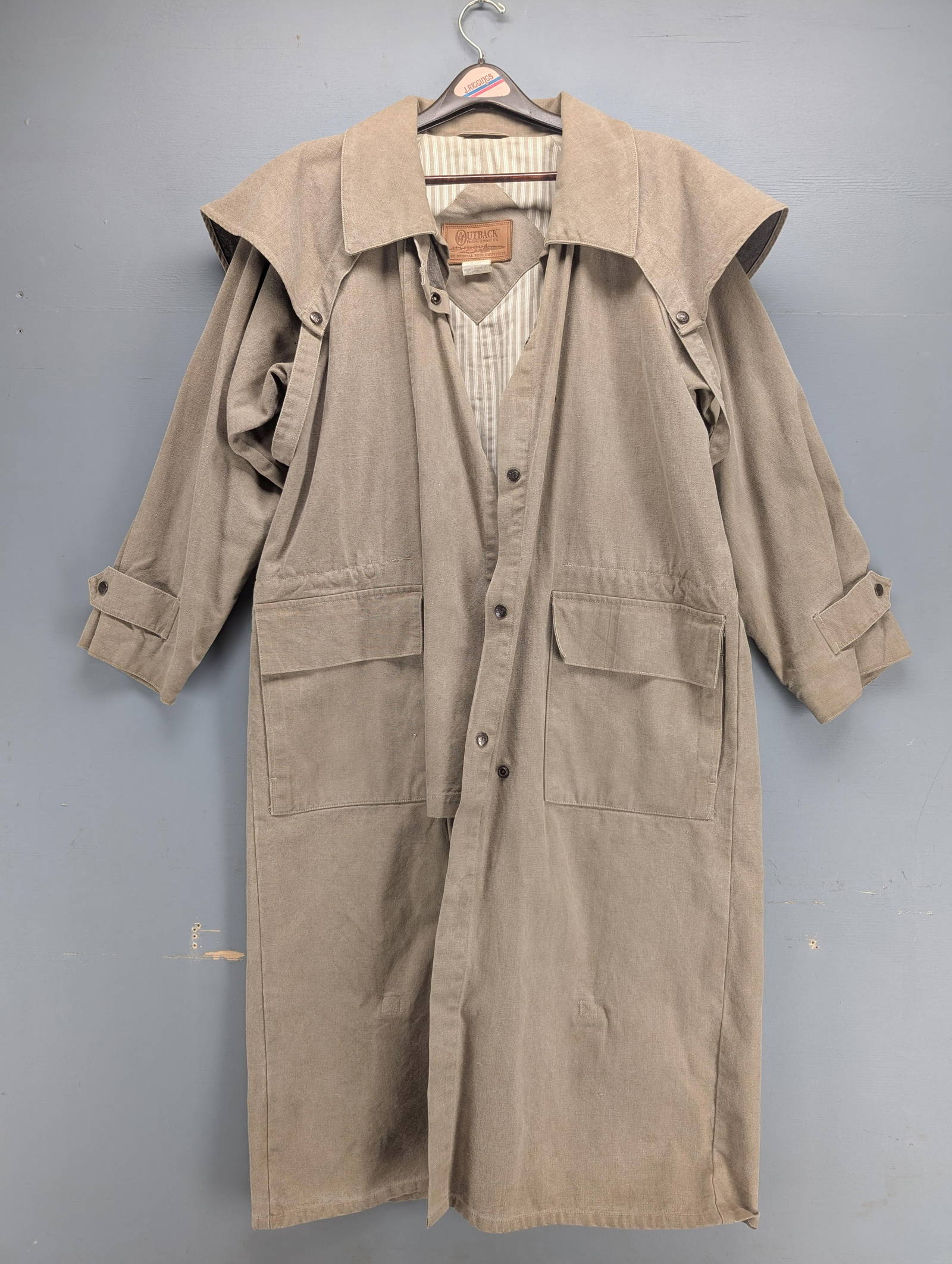 Men's Outback Trading Company Ltd. Canvas Duster Coat, Medium Auction