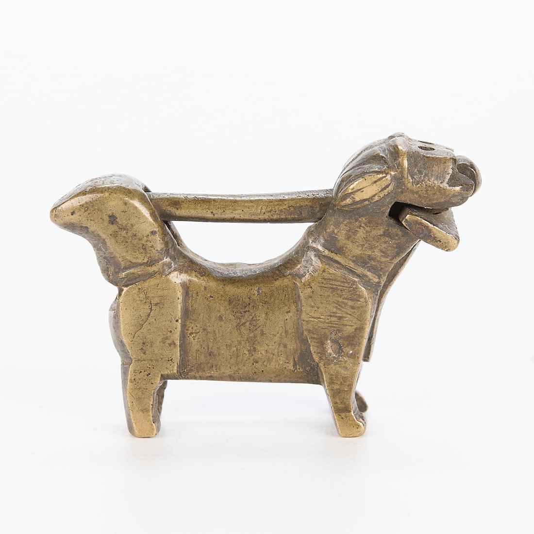 Antique Chinese Brass Foo Dog Lock Auction
