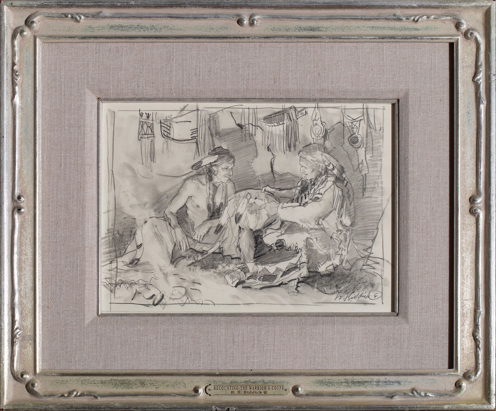 Ronald Stephen Riddick (b. 1952), Recounting The Warrior's Coups Auction