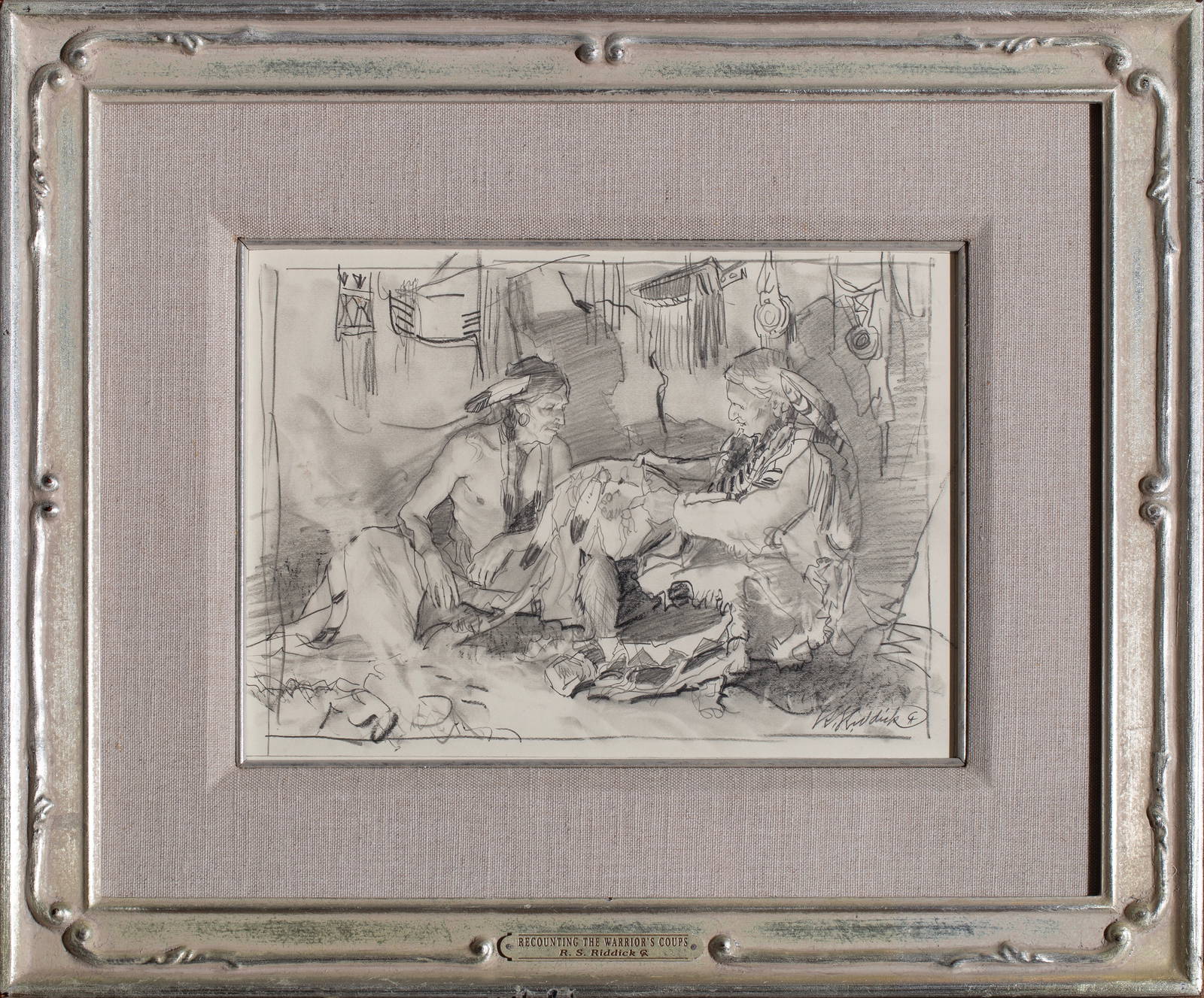 Ronald Stephen Riddick (b. 1952), Recounting The Warrior's Coups Auction