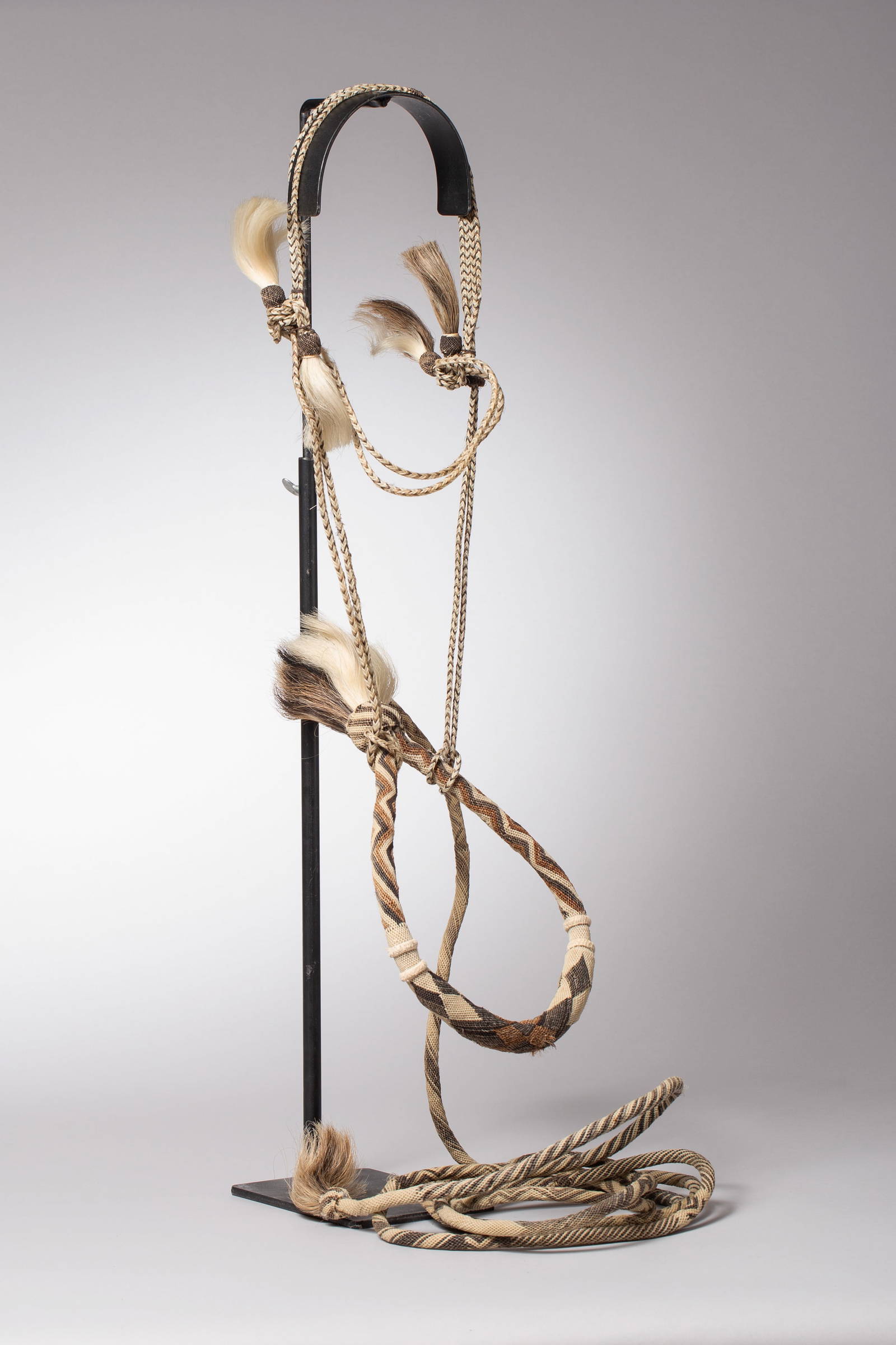 Lot Of 2 Bridles: 1) Horsehair Bridle In Light Neutral Colors 2) New ...