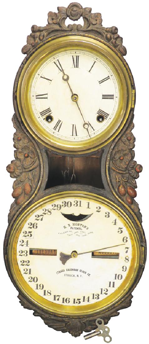Ithaca Cast Iron Calendar Clock