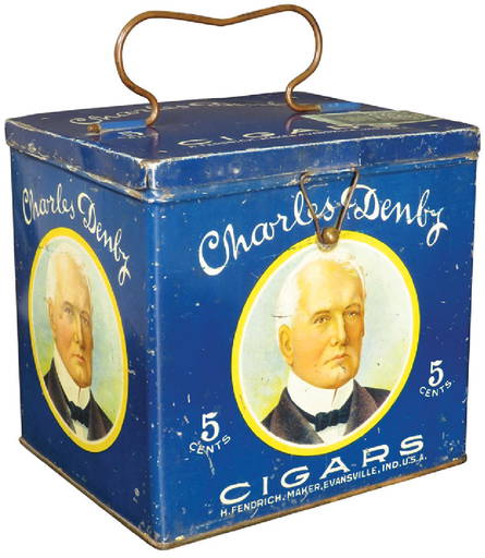 Charles Denby Cigars Lunch Pail Cigar Tin