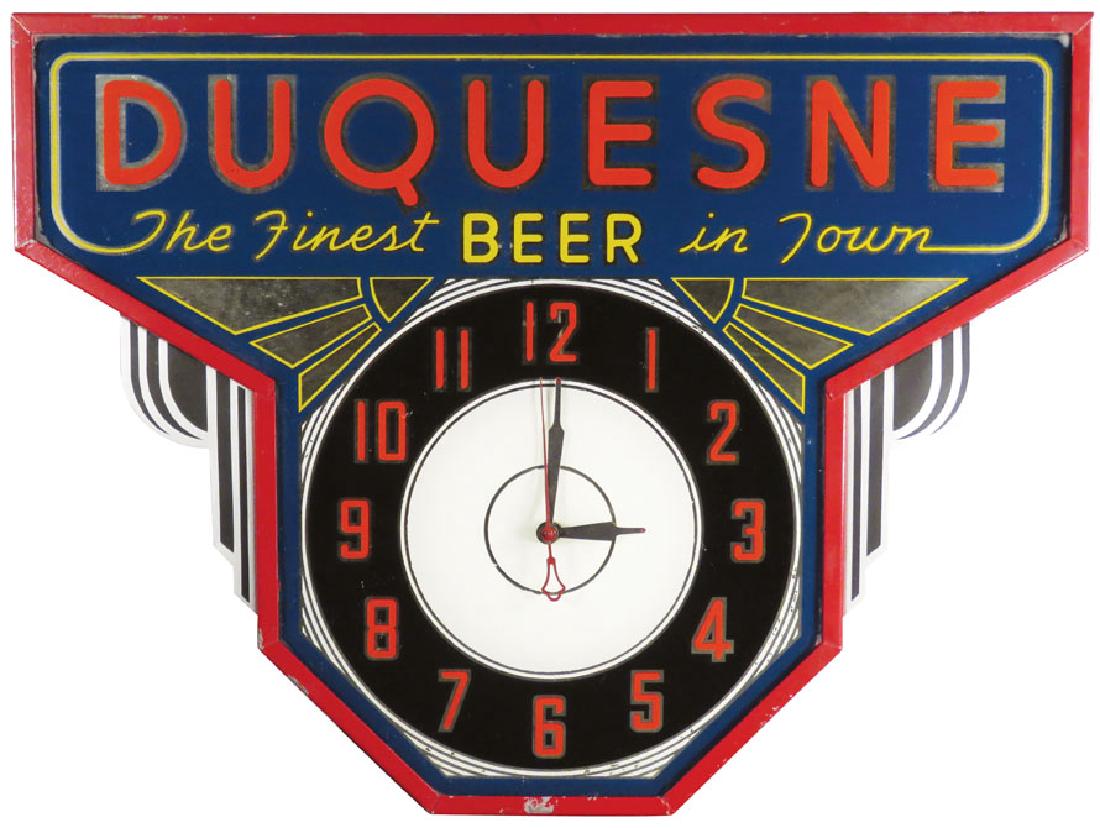 Duquesne Beer Light Up Clock