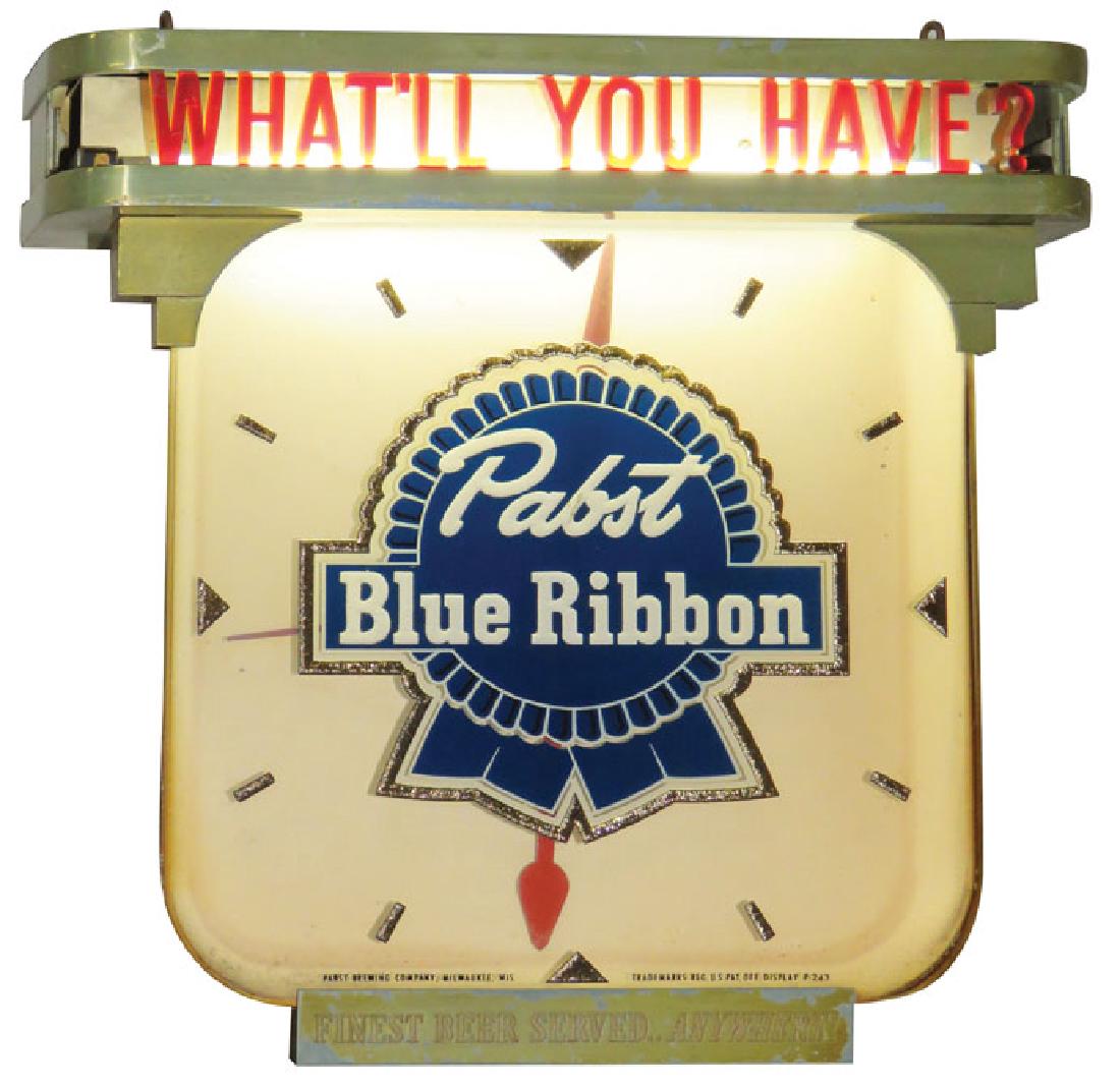 Pabst Blue Ribbon Light Up Clock