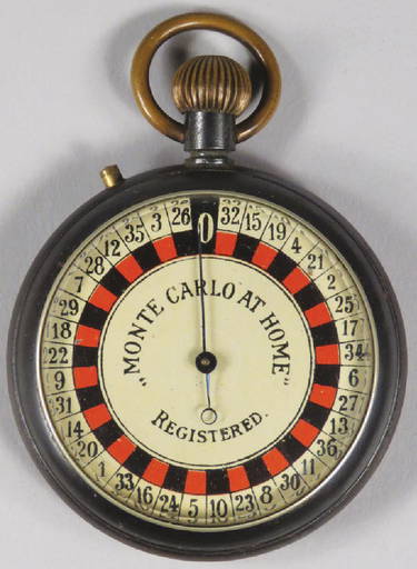 Antique Roulette Wheel Pocket Watch Game