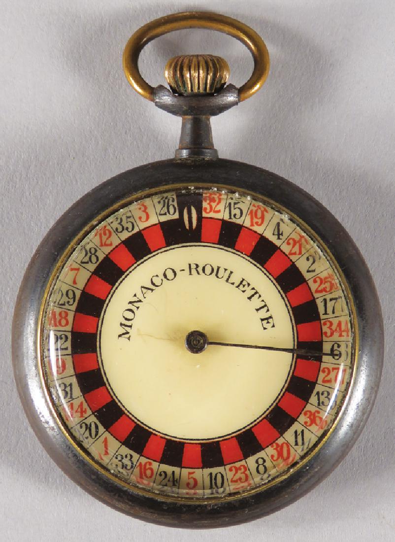 Antique Roulette Wheel Pocket Watch Game