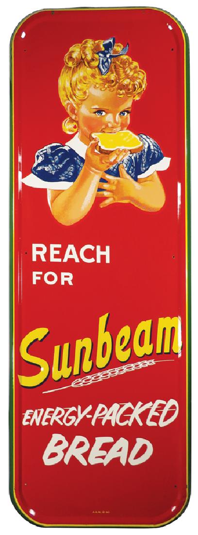 Sunbeam Bread Embossed Tin Sign