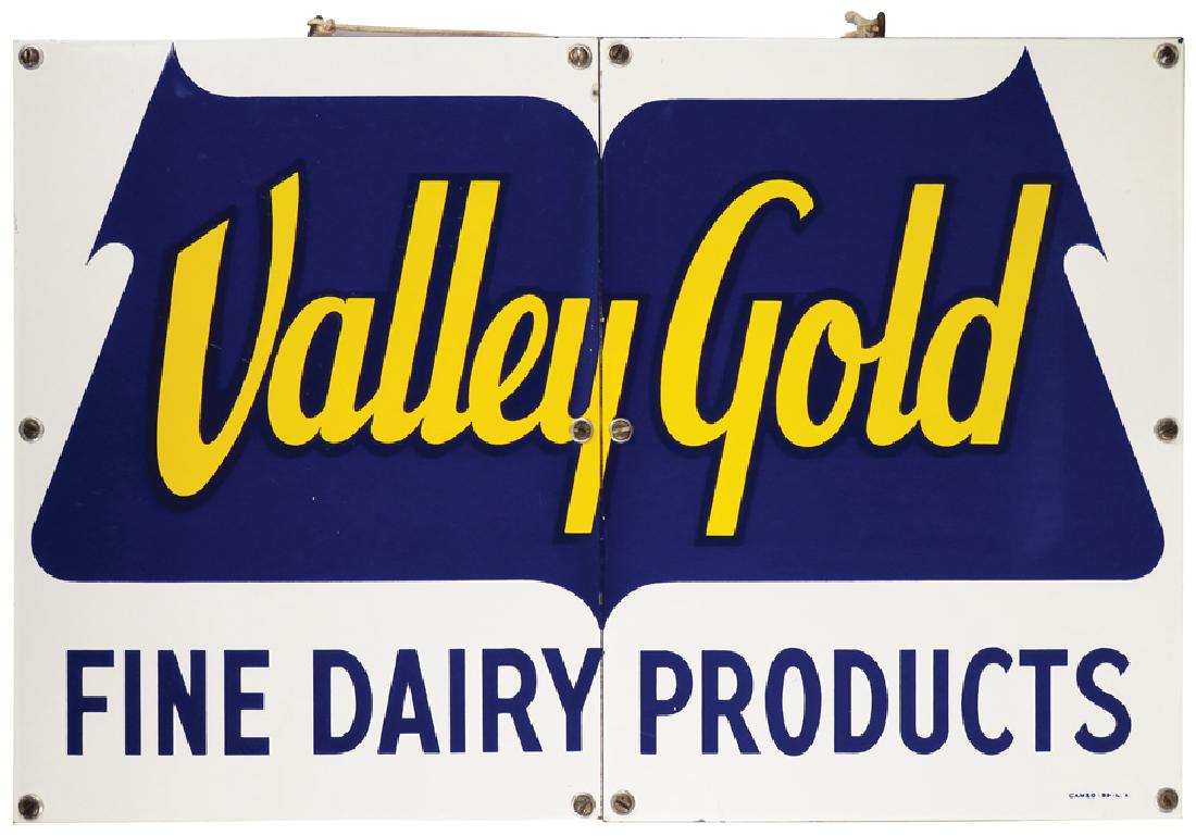 Valley Gold Fine Dairy Products Porcelain Sign