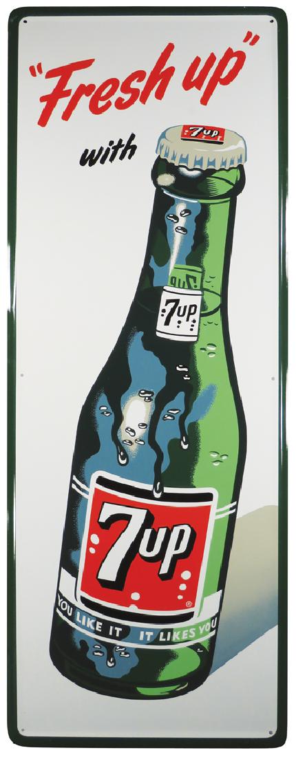"Fresh Up" with 7-Up Tin Sign