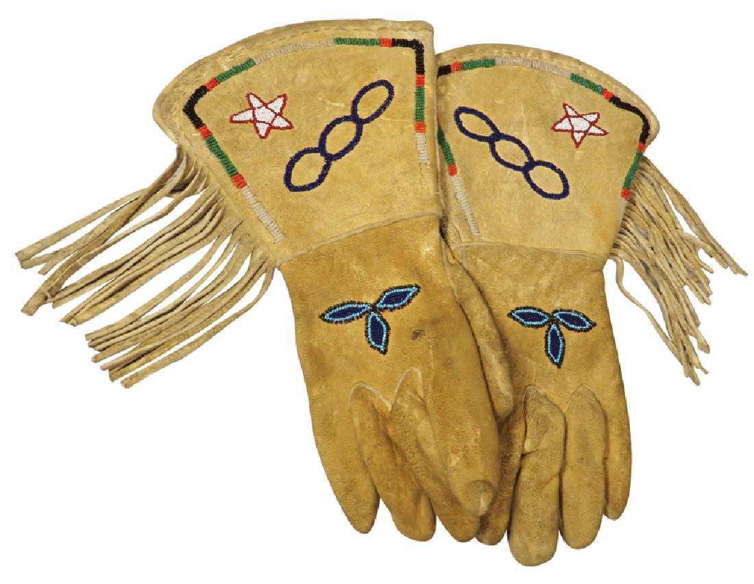 Native American Indian Beaded Gauntlets