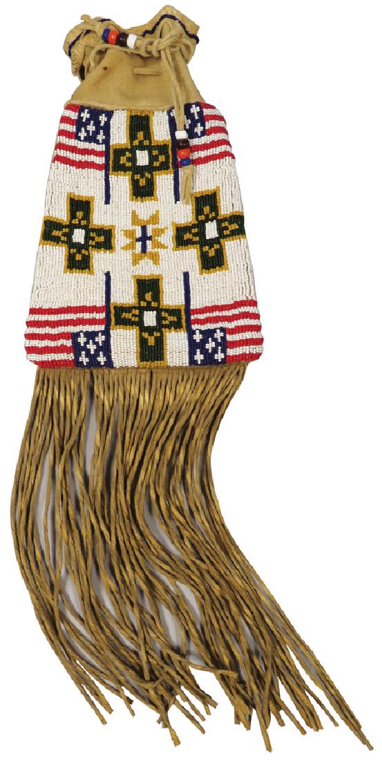 Native American Apache Indian Beaded Pouch