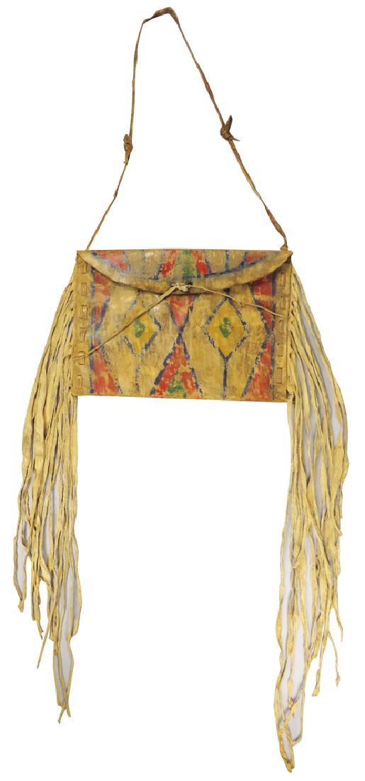 Native American Plains Indian Painted Parfleche