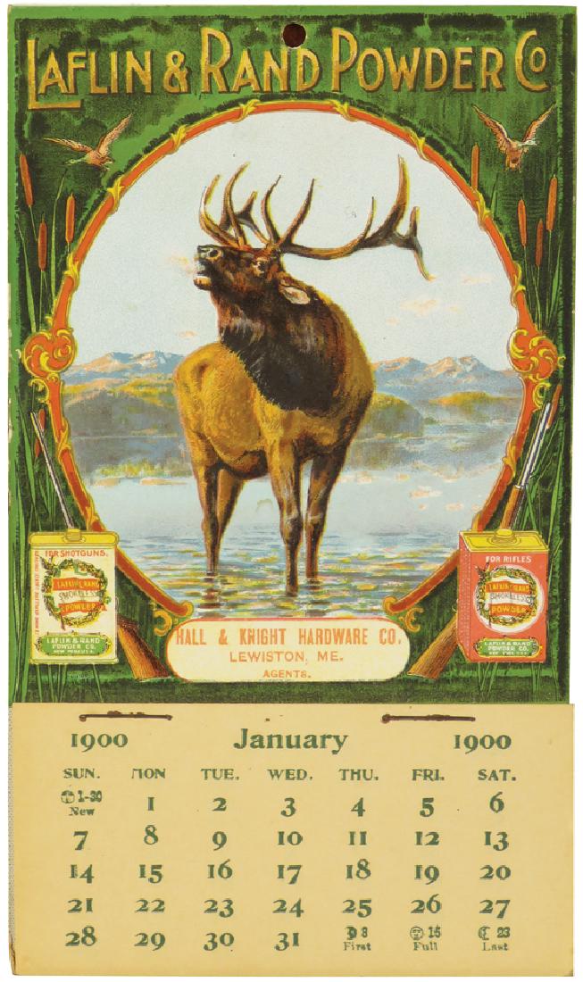 1900 Calendar For Laflin Rand Powder Co.
