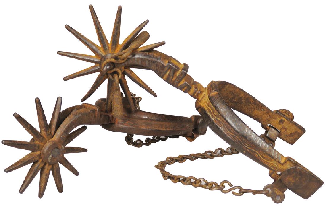 Pair of Cast Iron Antique Mexican Spurs