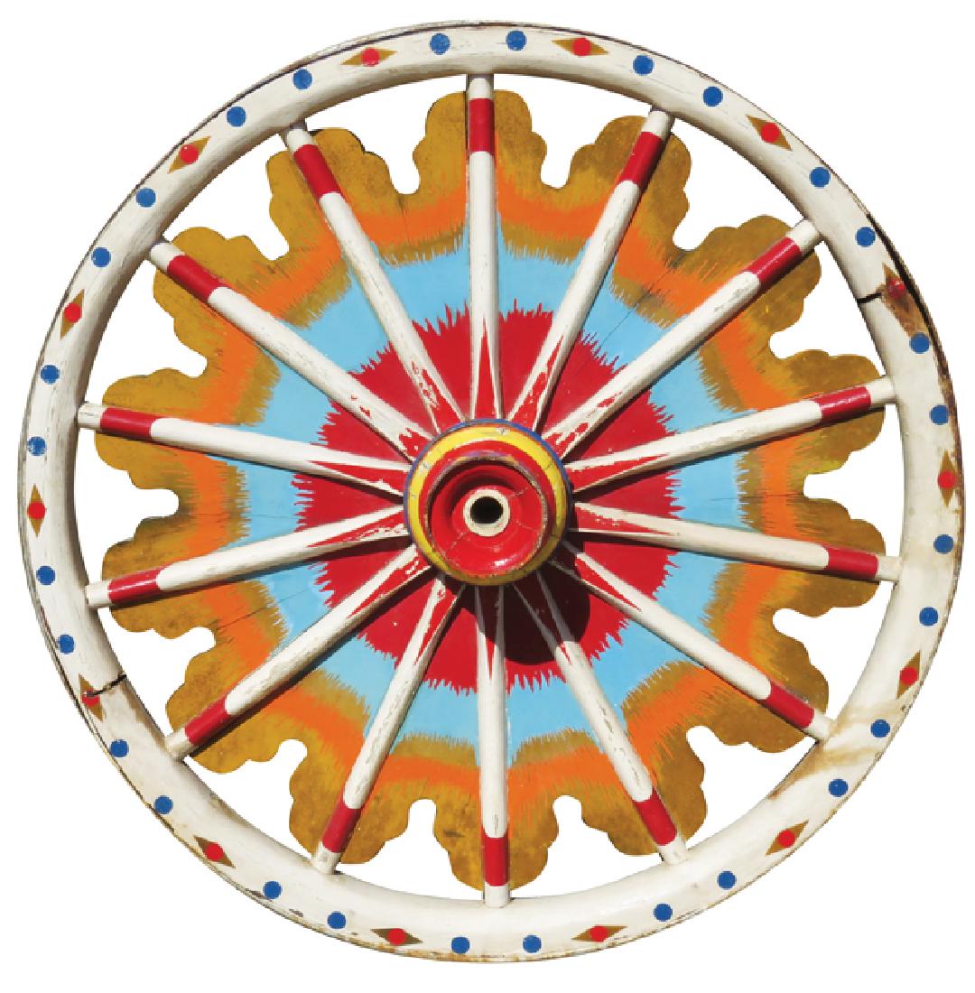 Late 19th Century Circus Wagon Wheel