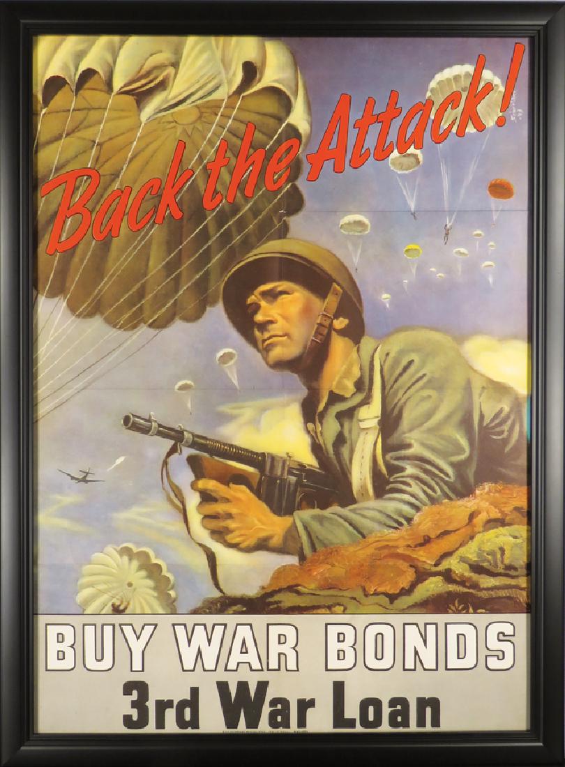 1943 Back the Attack War Bond Poster