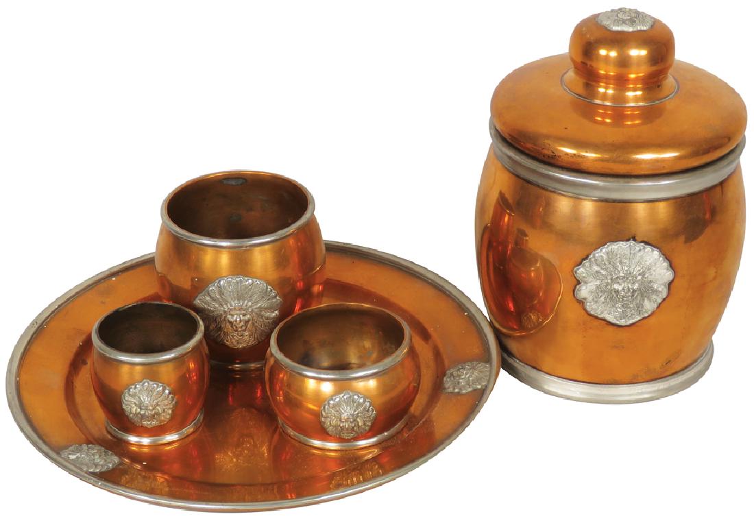 Poole Silver Co. Copper Smoking Station