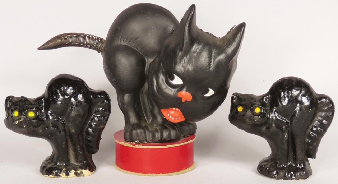 Collection of Vintage Black Cat Halloween Items