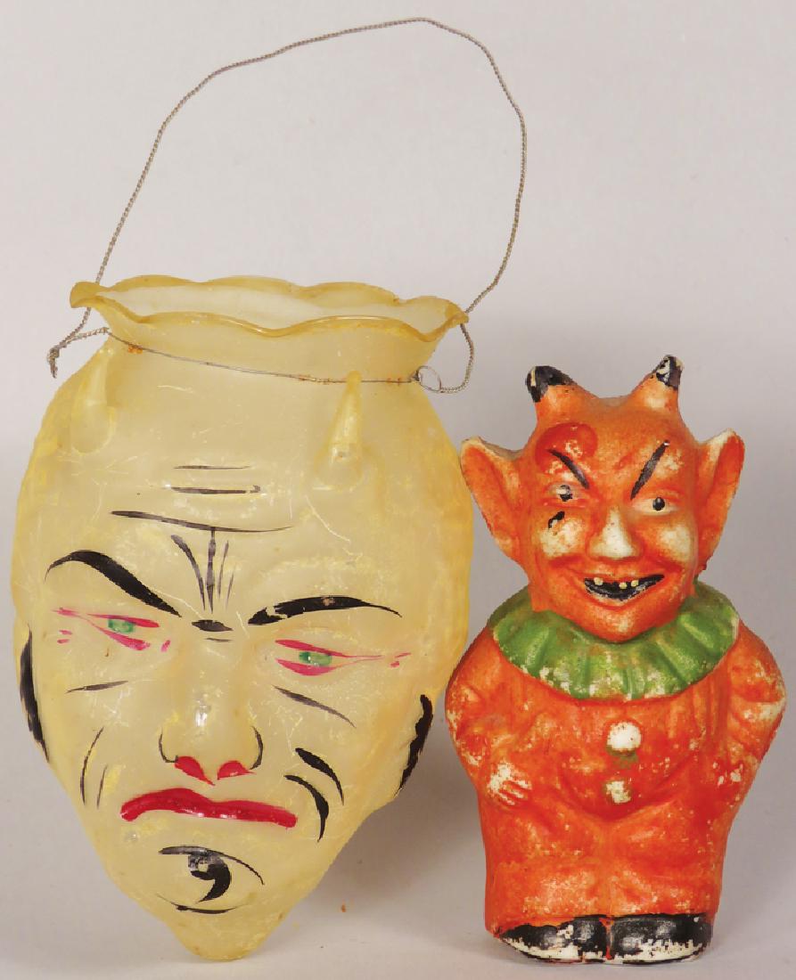 Two Vintage Devil Halloween Items