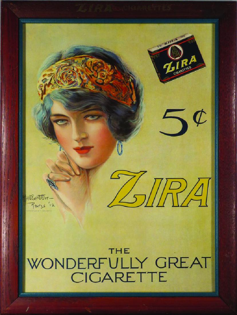 Zira Cigarettes Paper Sign