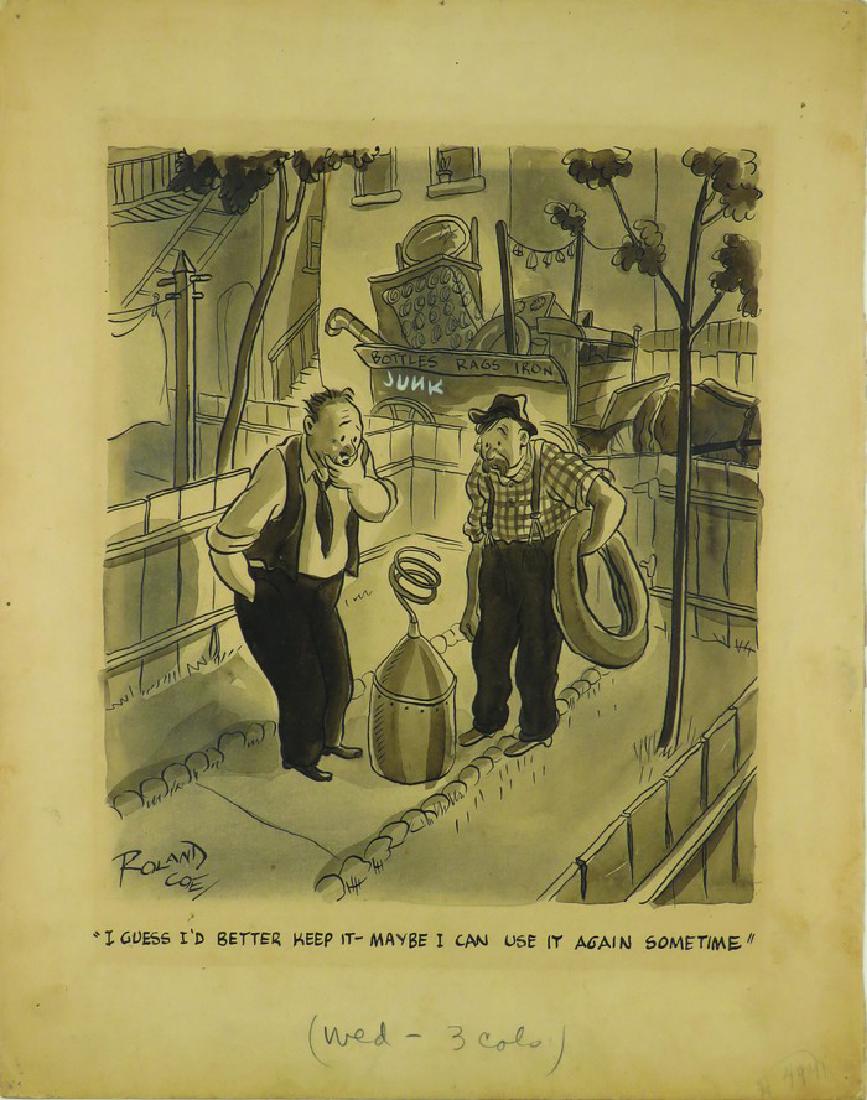 Roland Coe (1906-1954) Cartoon Drawing