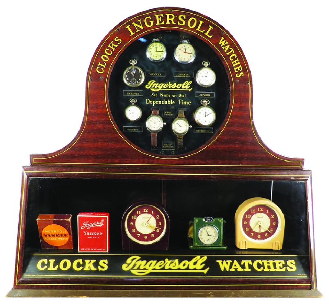 Rare Ingersoll Watch and Clock Tin Store Display