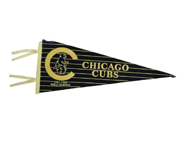 1907 1908 Chicago Cubs Felt Pennant