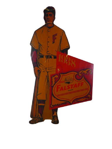 1938 Falstaff Beer Die Cut Cardboard Sign