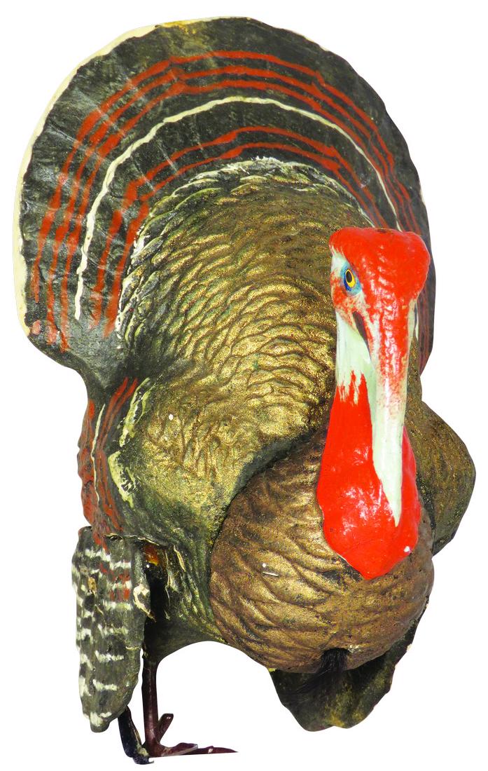 GERMAN DRESDEN TURKEY CANDY CONTAINER