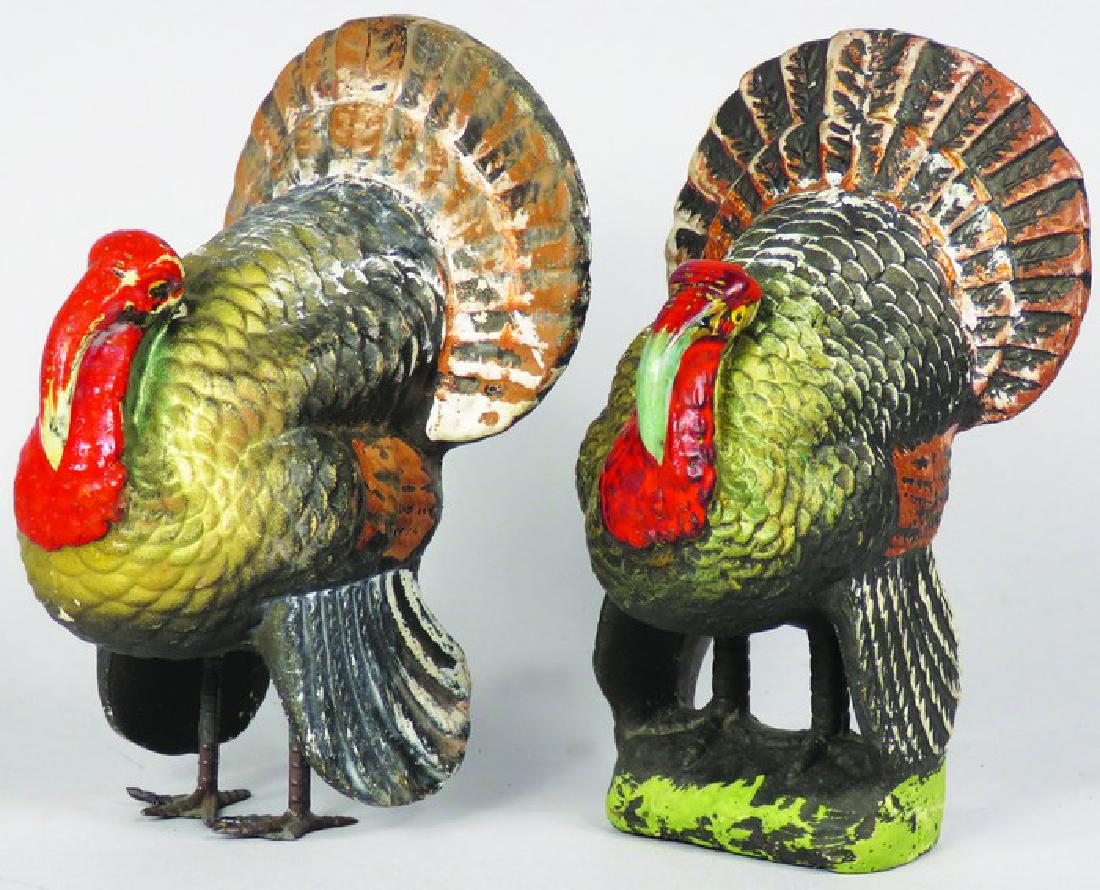 GERMAN DRESDEN TURKEY CANDY CONTAINER