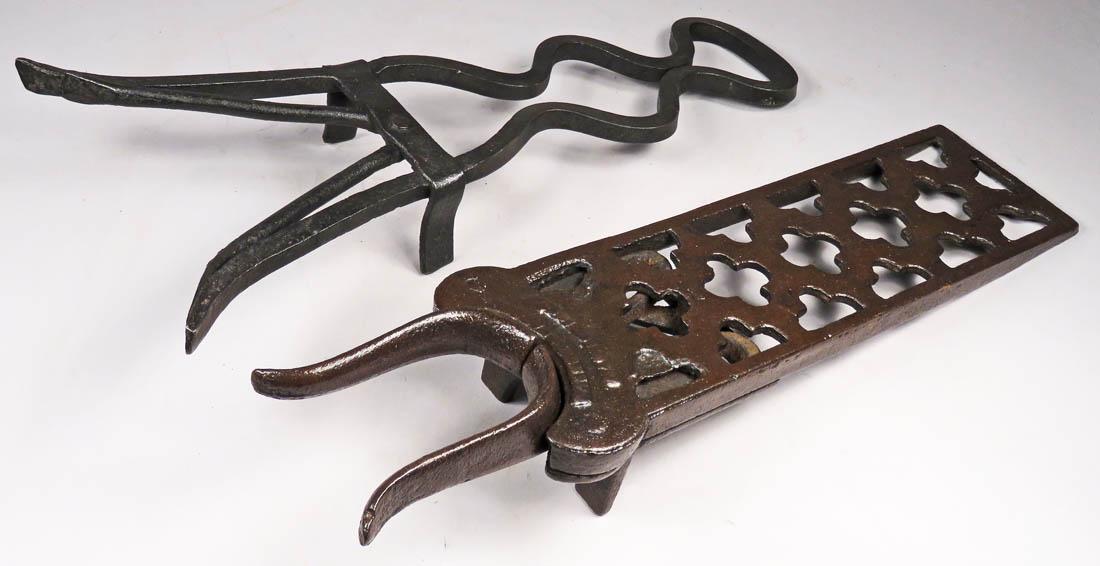 Antique Forged Iron and Cast Iron Boot Jacks