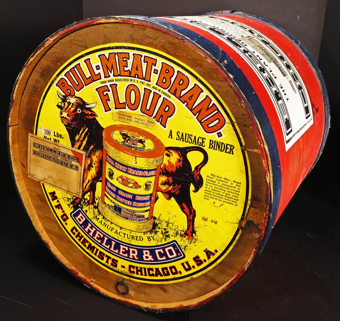 Bull-Meat-Brand Flour Sausage Binder Store Barrel