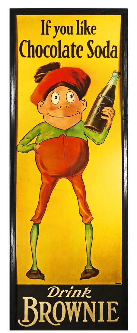 Brownie Chocolate Soda Cardboard Sign