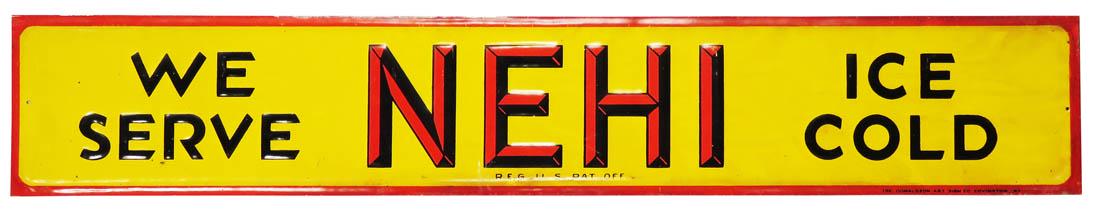 Nehi Soda Embossed Tin Sign