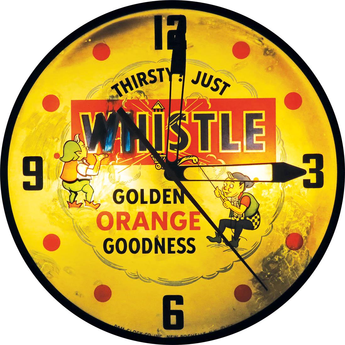 Whistle Orange Soda Convex Advertising Clock - May 10, 2019 | Showtime ...