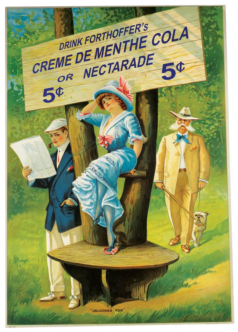 Forthoffer's Crème De Menthe Cola Paper Sign