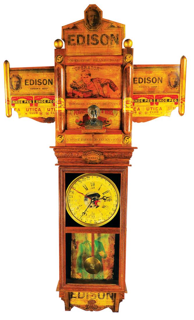 Thomas Edison Cigars, 1920's Advertising Clock