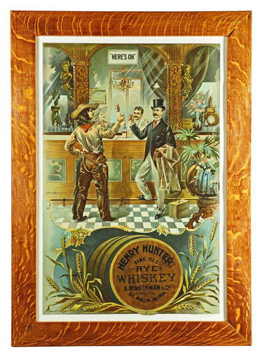 Rare Henry Hunter Rye Whiskey Tin Sign - May 11, 2019 | Showtime ...