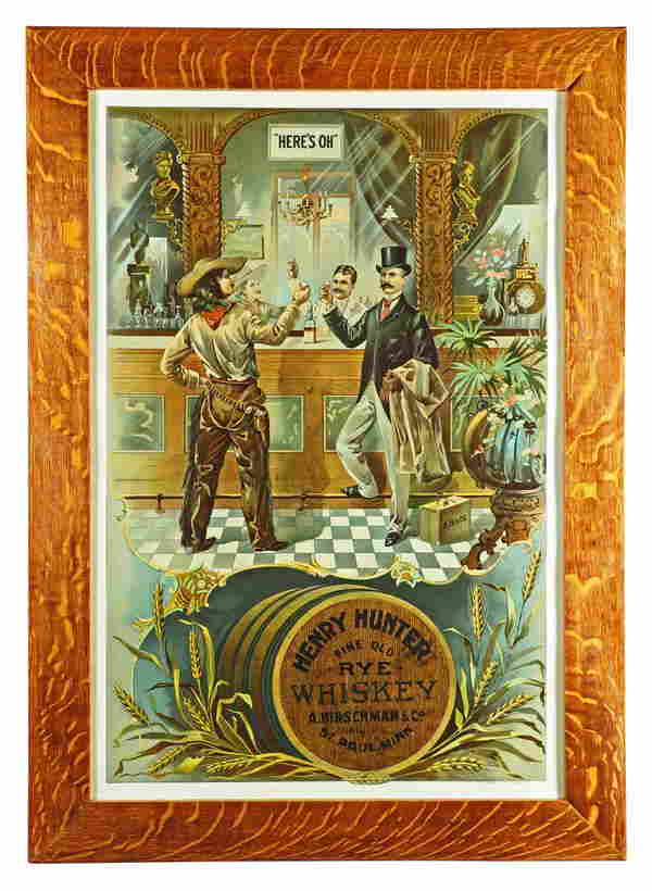 Rare Henry Hunter Rye Whiskey Tin Sign - May 11, 2019 | Showtime ...