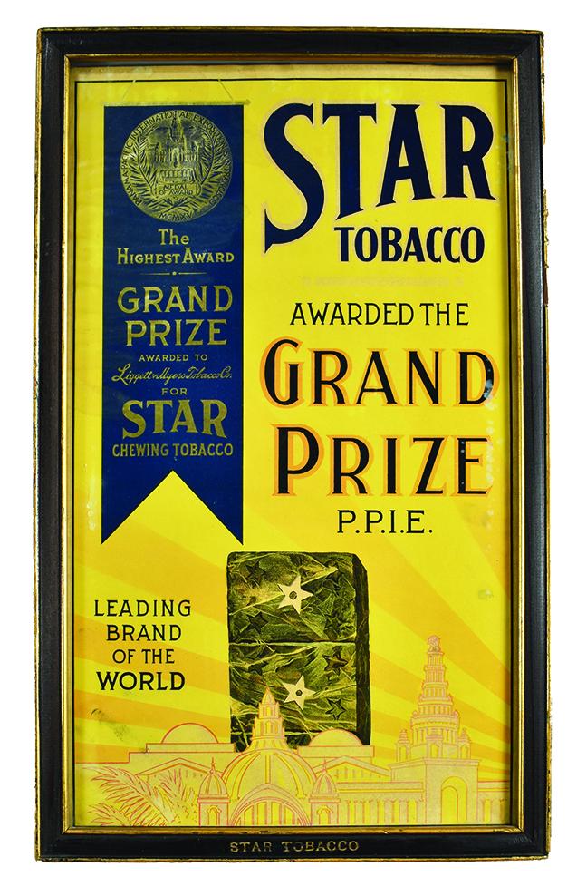 Star Tobacco Advertising Paper Sign
