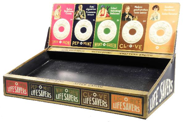594: Lifesaver Tin Counter Store Display